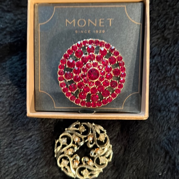 Monet/ Sarah Coventry | Jewelry | Monet Ruby Red Brooch Sarah Coventry ...